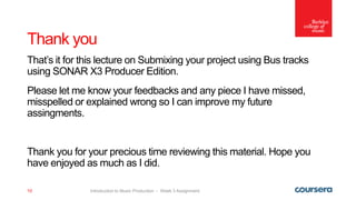 Creating Submix with SONAR X3 Producer | PPTX