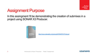 Creating Submix with SONAR X3 Producer | PPTX