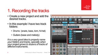 Creating Submix with SONAR X3 Producer | PPTX