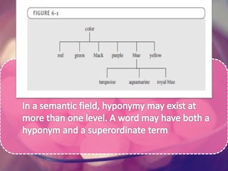 Semantic Relations among Words | PPT