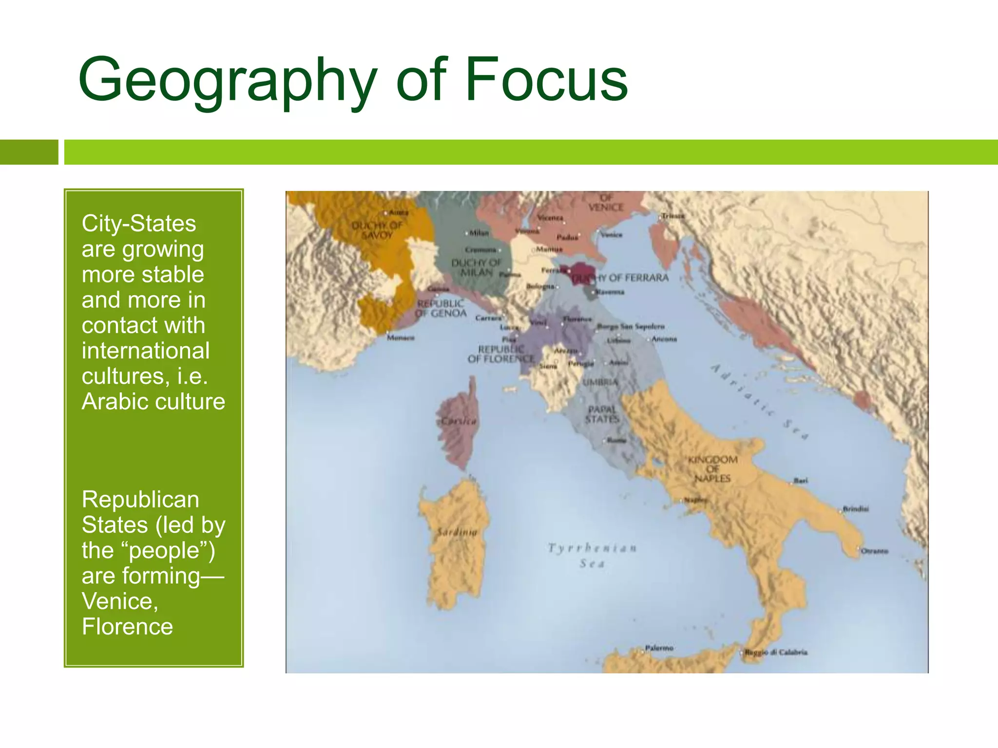 Week3.15th century italian renaissance overview | PPTX
