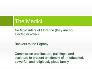 Week3.15th century italian renaissance overview | PPT