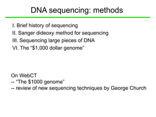 DNA Sequencing: History, methods and NGS | PPT