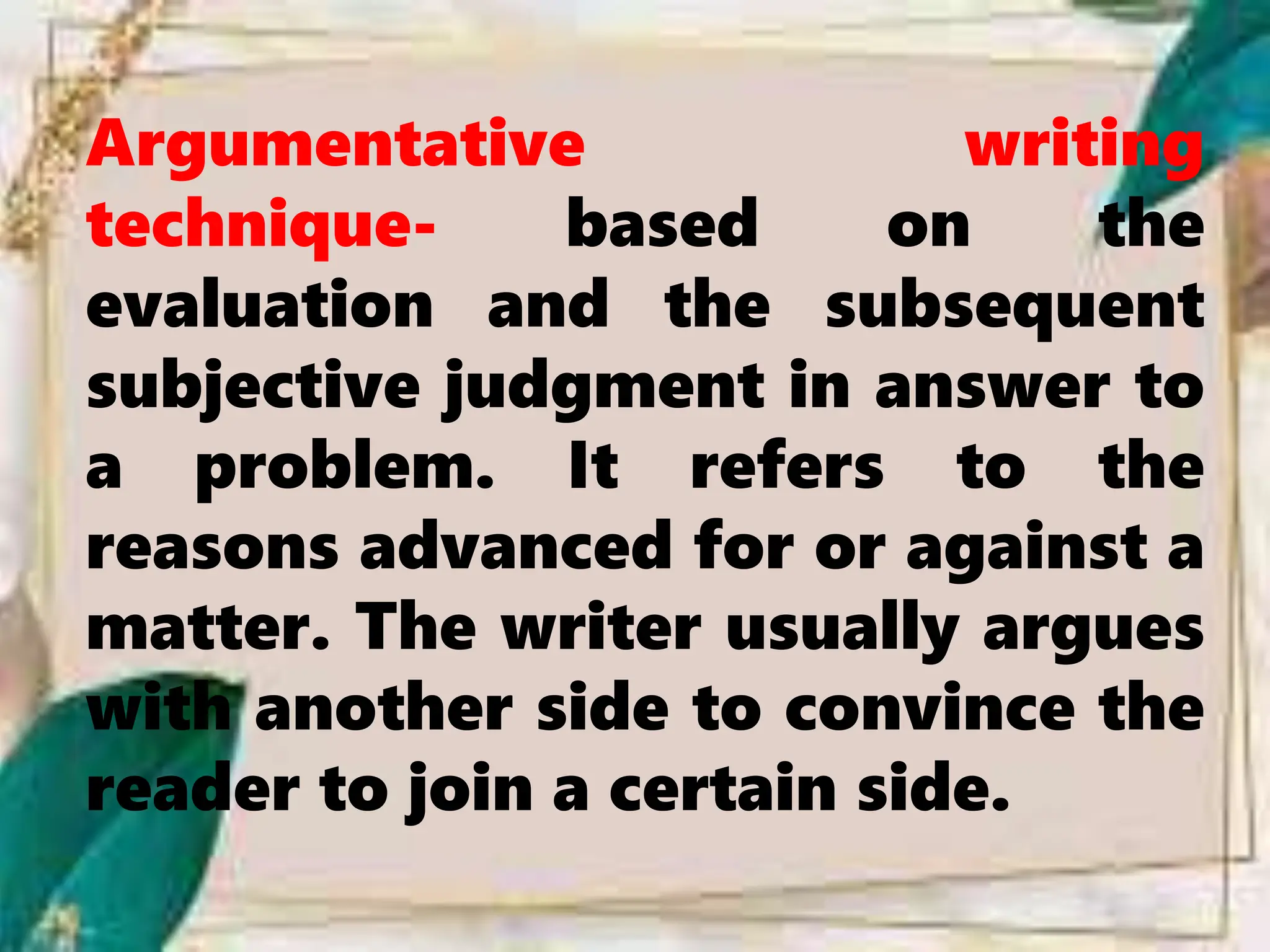 Writing Persuasive Essay Technique for Grade 10 | PPTX