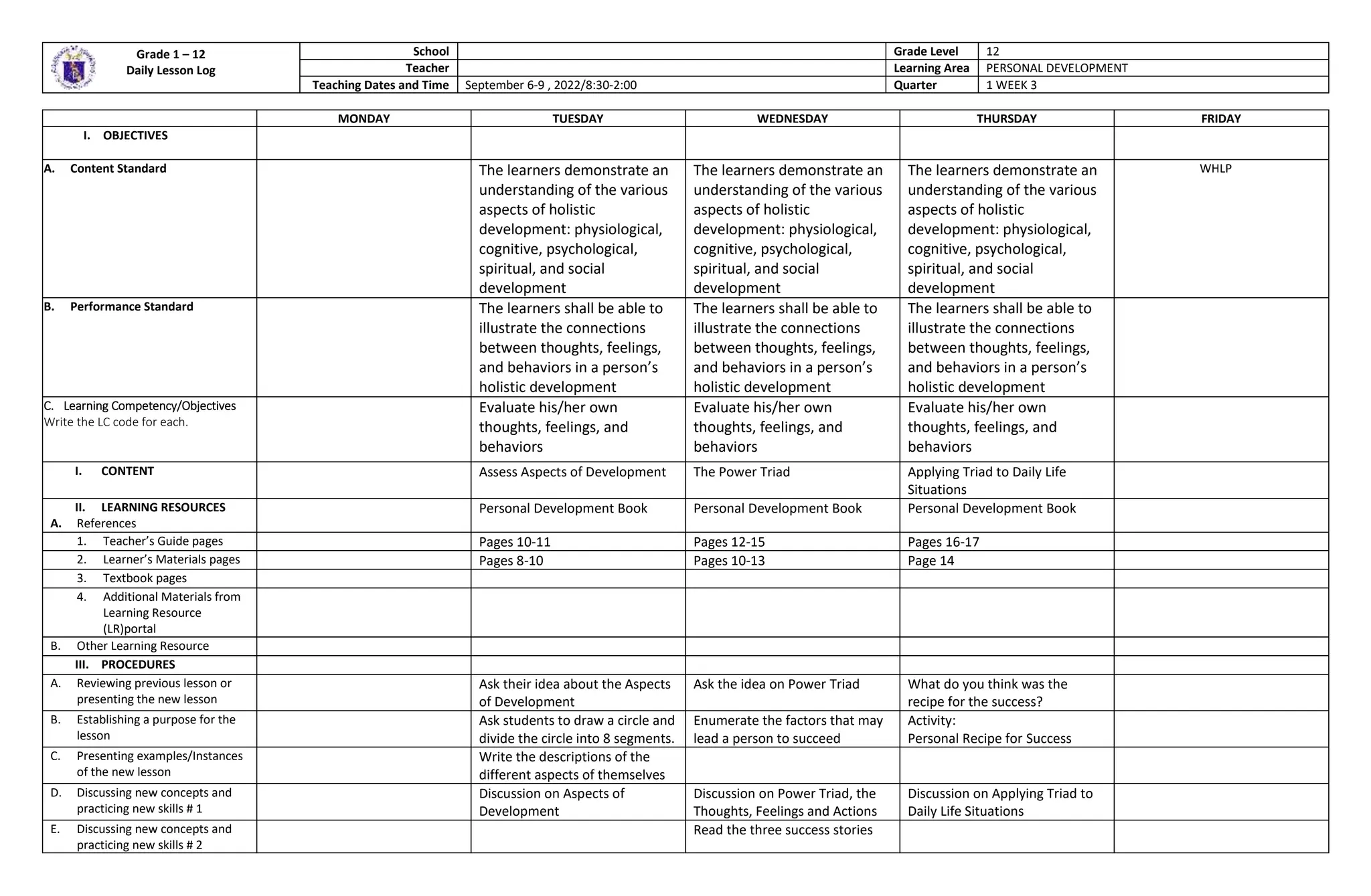 PERSONAL DEVELOPMENT--HUMSS--WEEK 3.docx