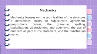reading and writing skills (writing patterns) | PPTX