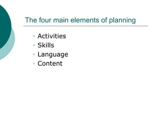 leasson planning in English language learning | PPT