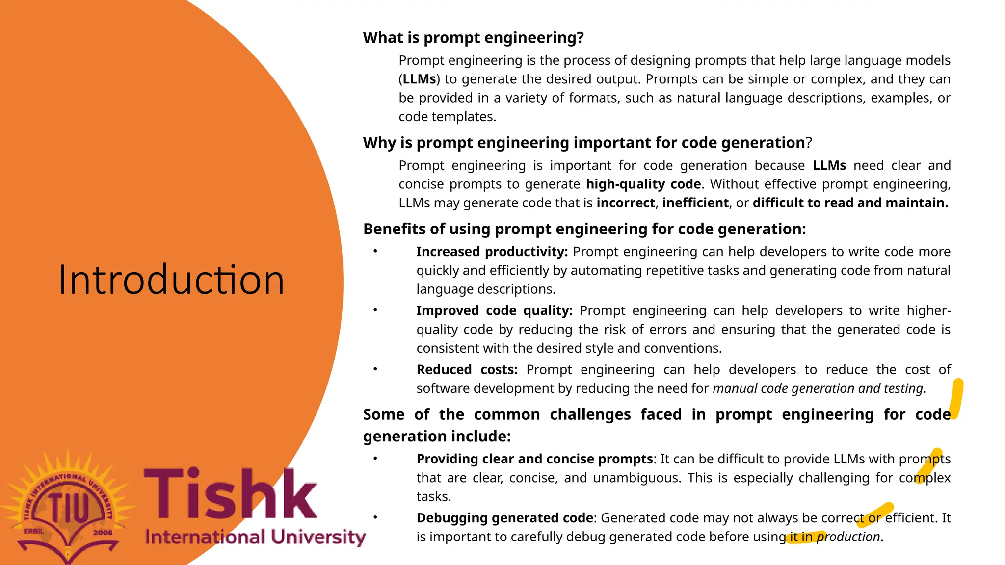AI prompt engineering for code generation | PPTX