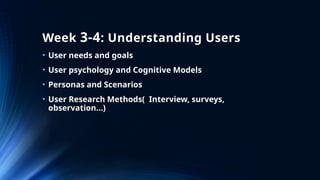 Understanding Users in human Computer interaction | PPTX