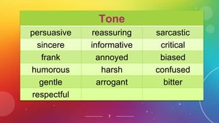 Tone and Mood | PPTX