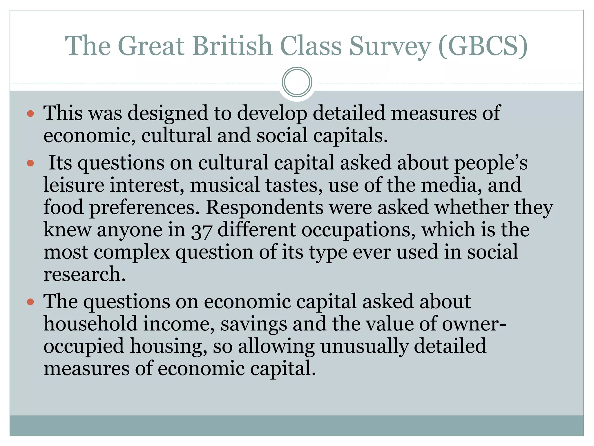 A New Model of Social Class? Findings from the BBC’s Great British ...