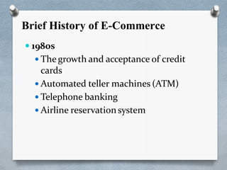History of E commerce- Brief History | PPTX