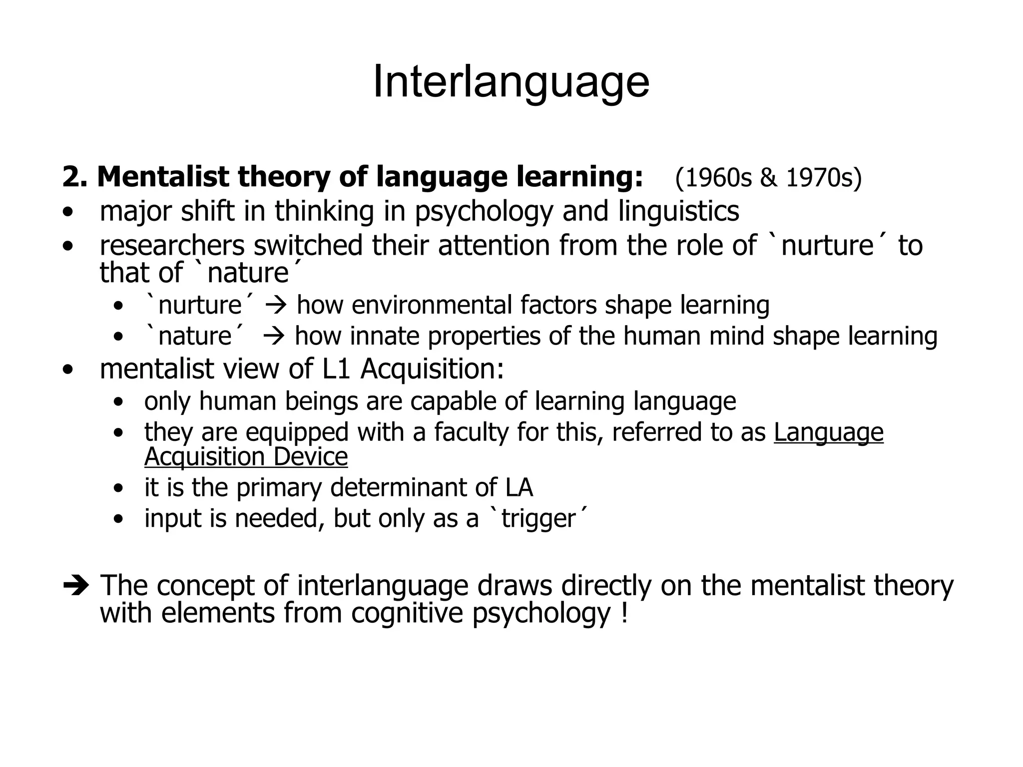 interlanguage | PPT