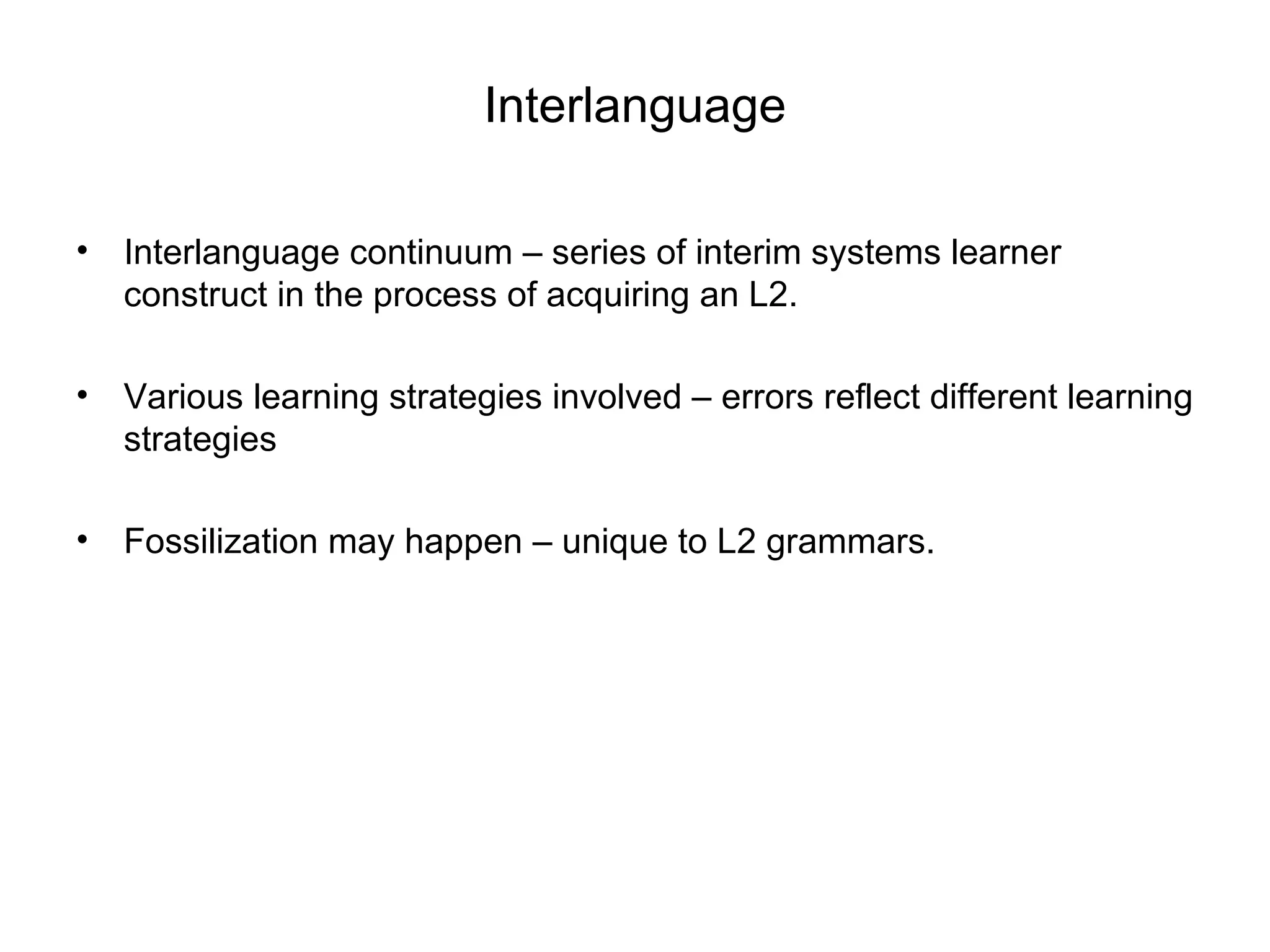 interlanguage | PPT