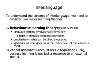 interlanguage | PPT