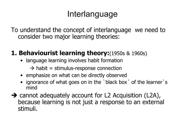interlanguage | PPT