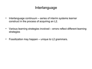 interlanguage | PPT