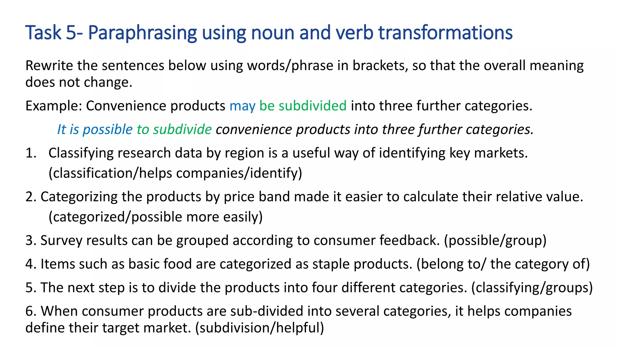 Week 3 paraphrasing (student) | PPT
