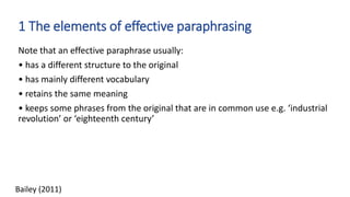 Week 3 paraphrasing (student) | PPT