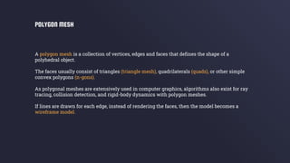 Week 3 Polygonal Modelling | PPTX