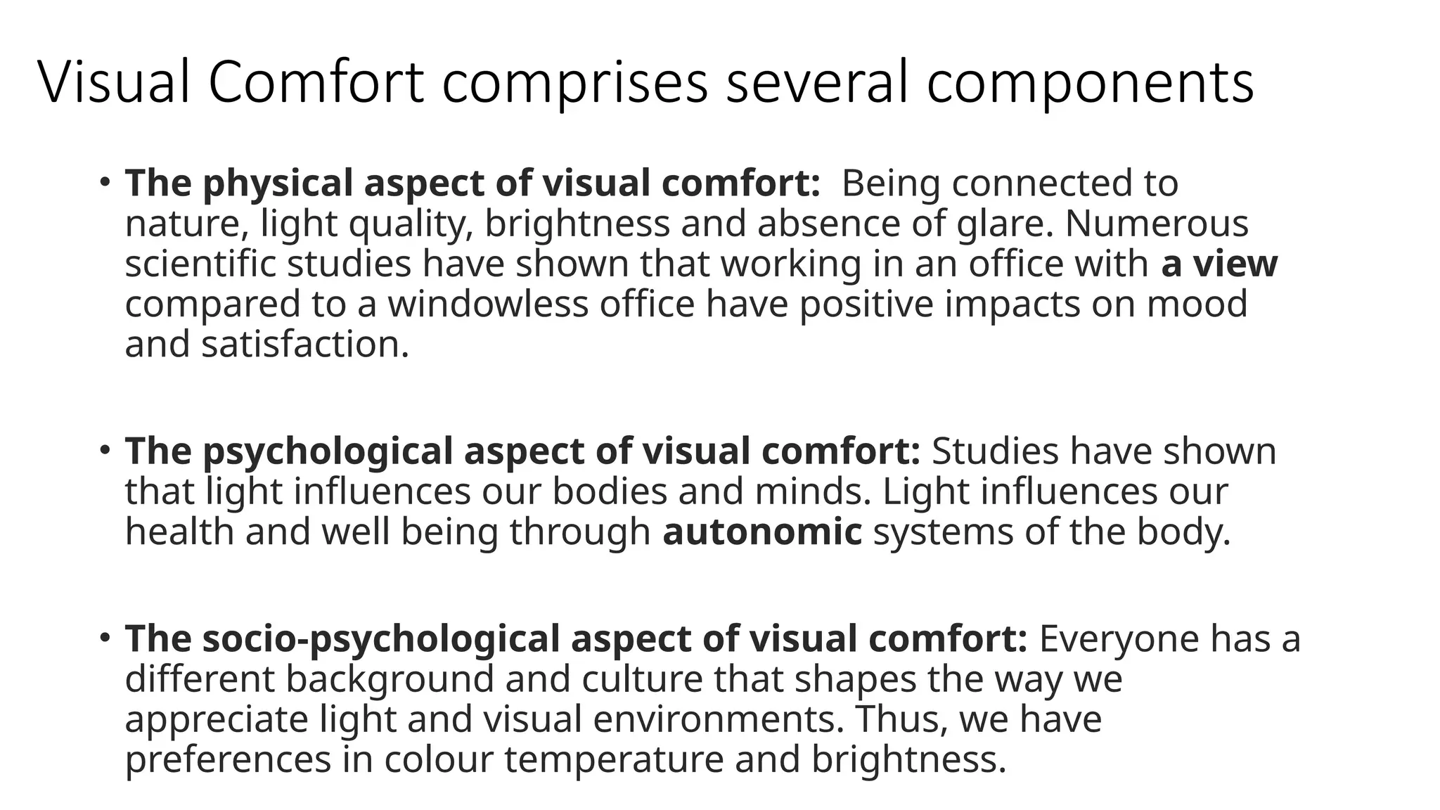 Considerations of HUMAN FACTORS in lighting design | PPT