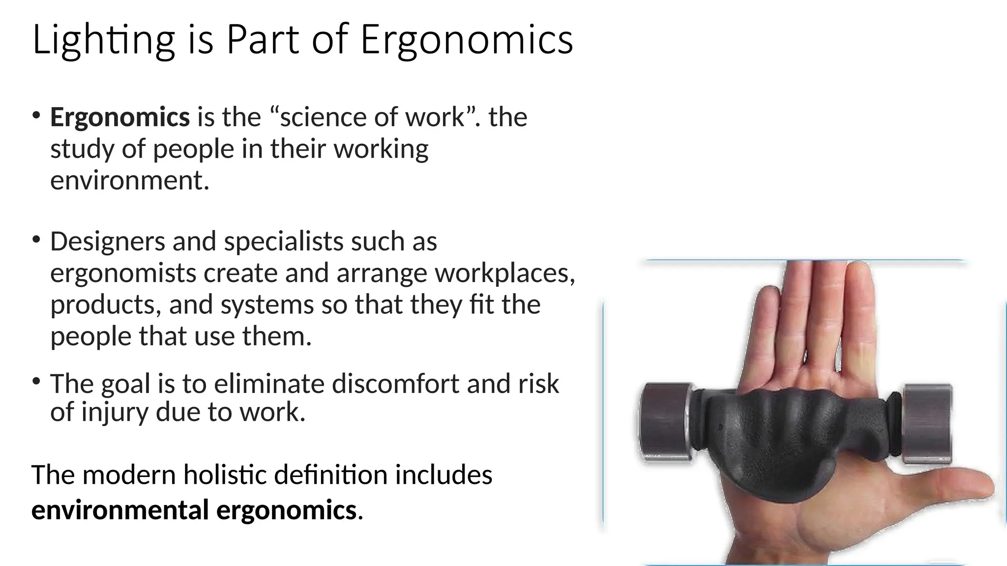 Considerations of HUMAN FACTORS in lighting design | PPT