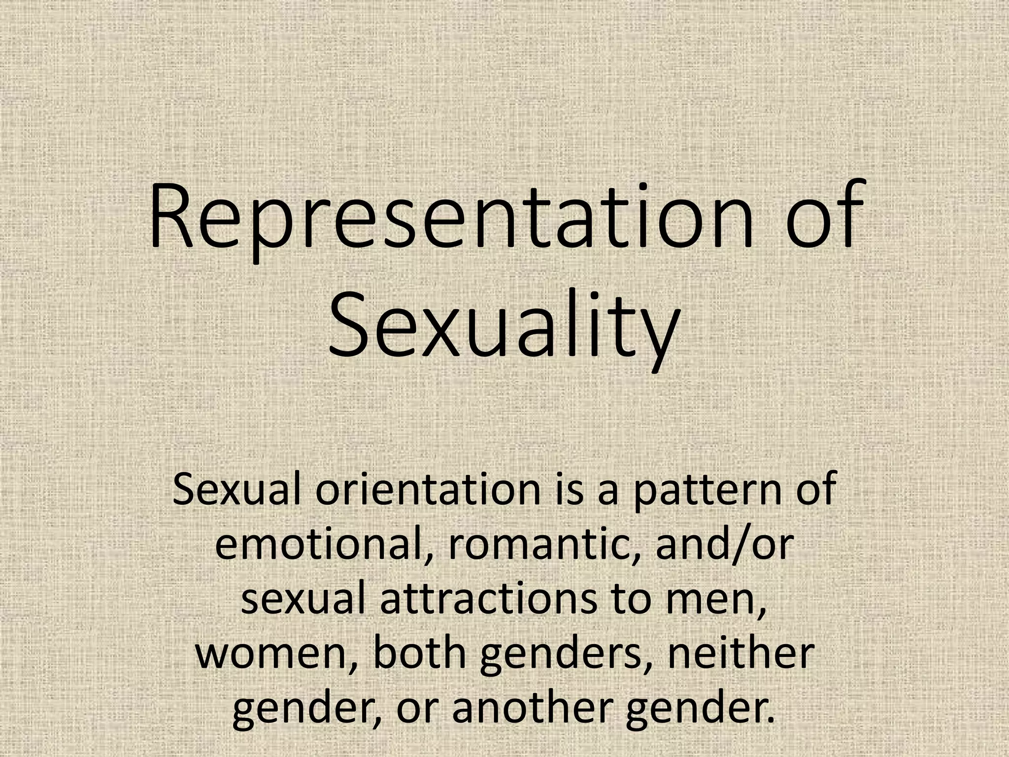 G321 - representation of sexuality | PPT