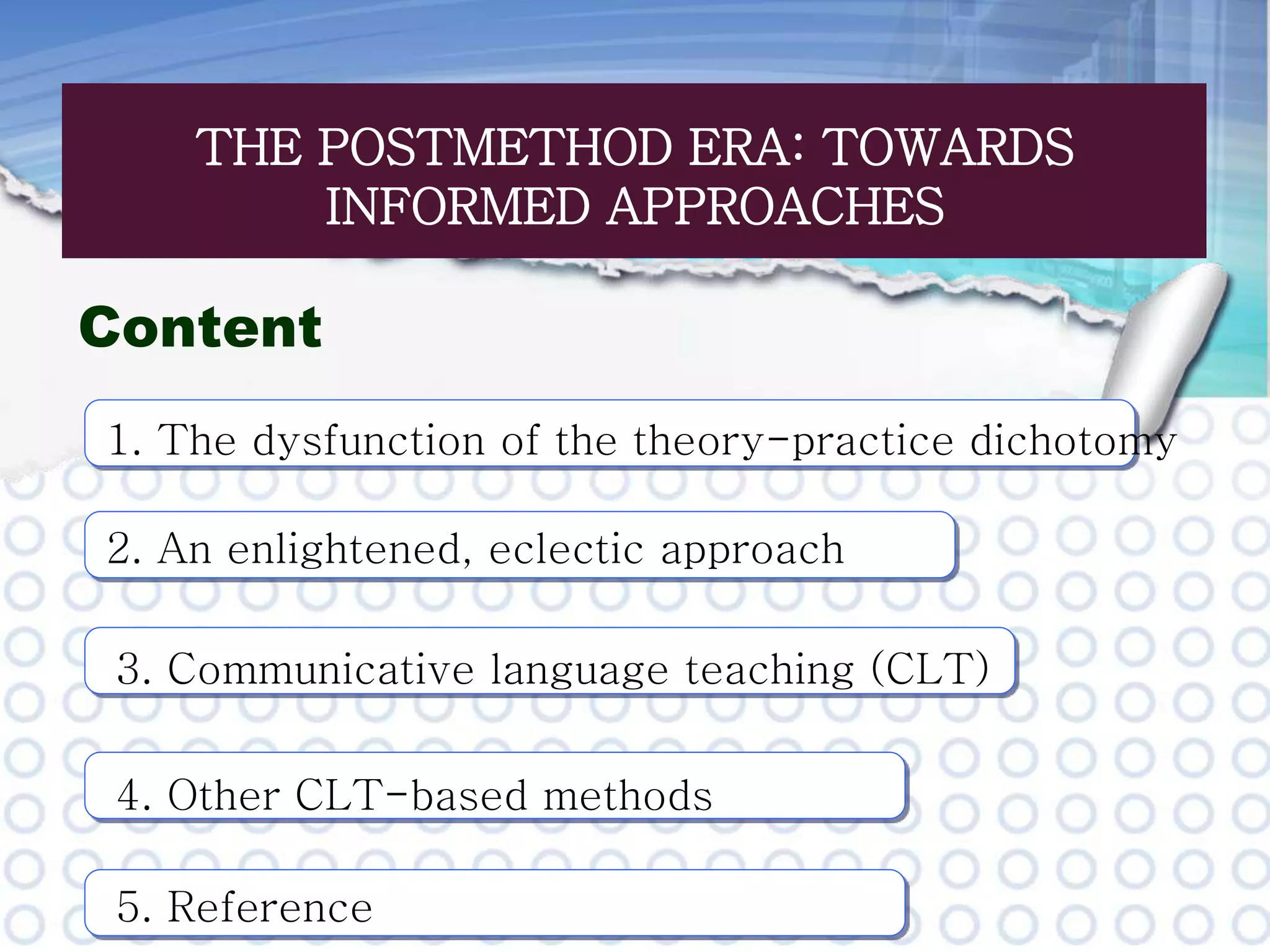 The Postmethod Era Ppt
