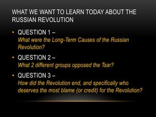 Week 3 - The Russian Revolution | PPTX