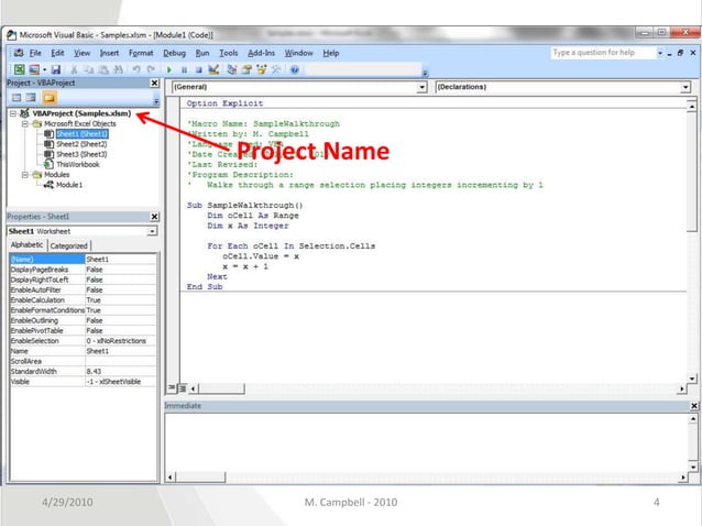 Chapter 3 Excel Macros | PPTX