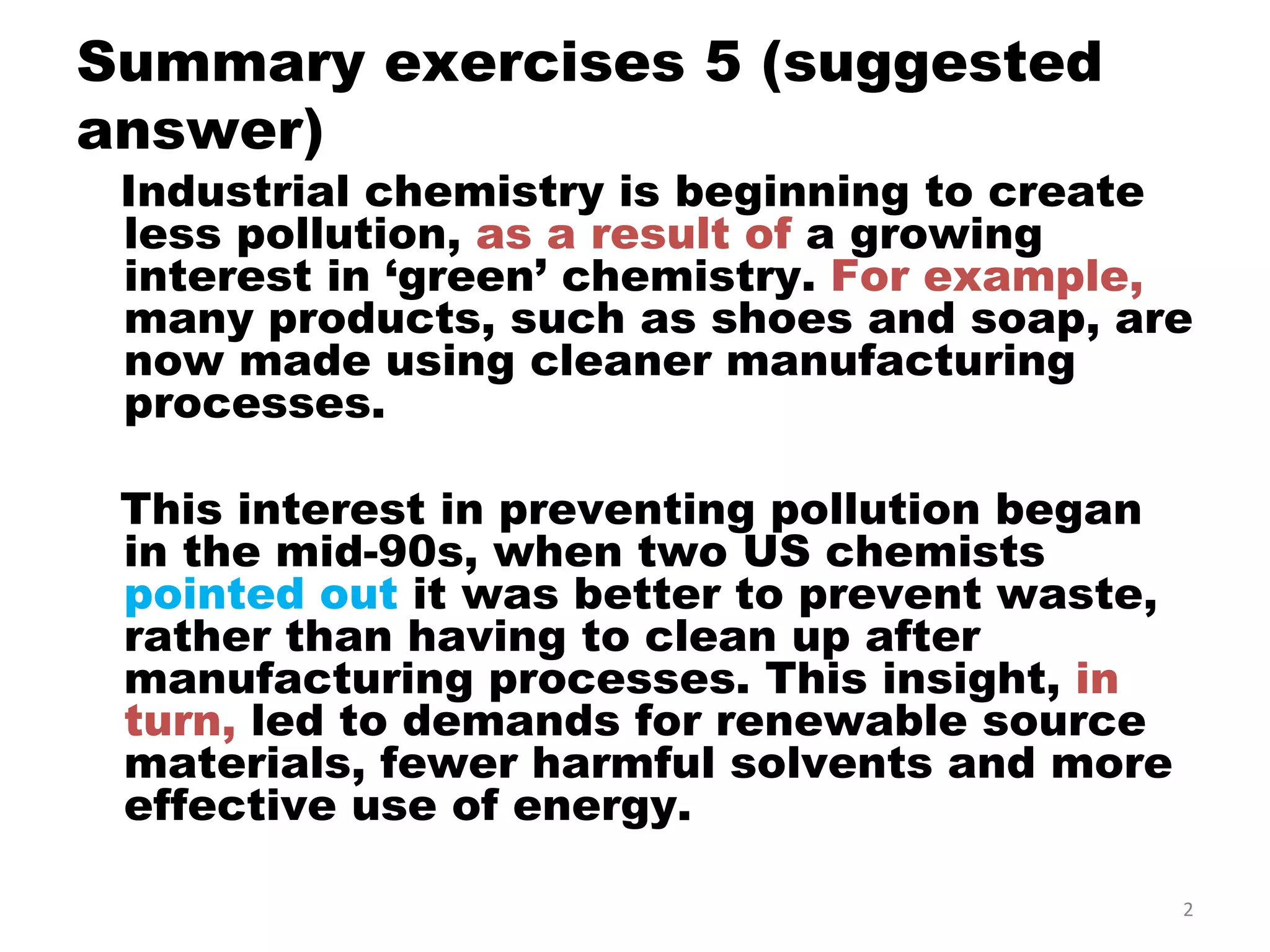 Week 3 2011 summary exercises | PPT