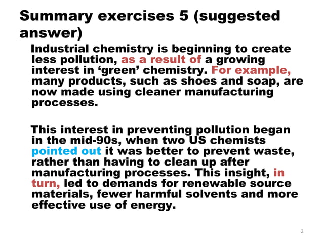 Week 3 2011 summary exercises | PPT