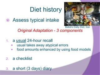 XNB151 Week 3 Measuring dietary intake | PPT