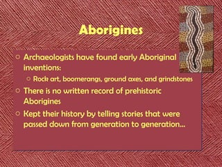 Week 33 day 2- unit 10- aborigines | PPT