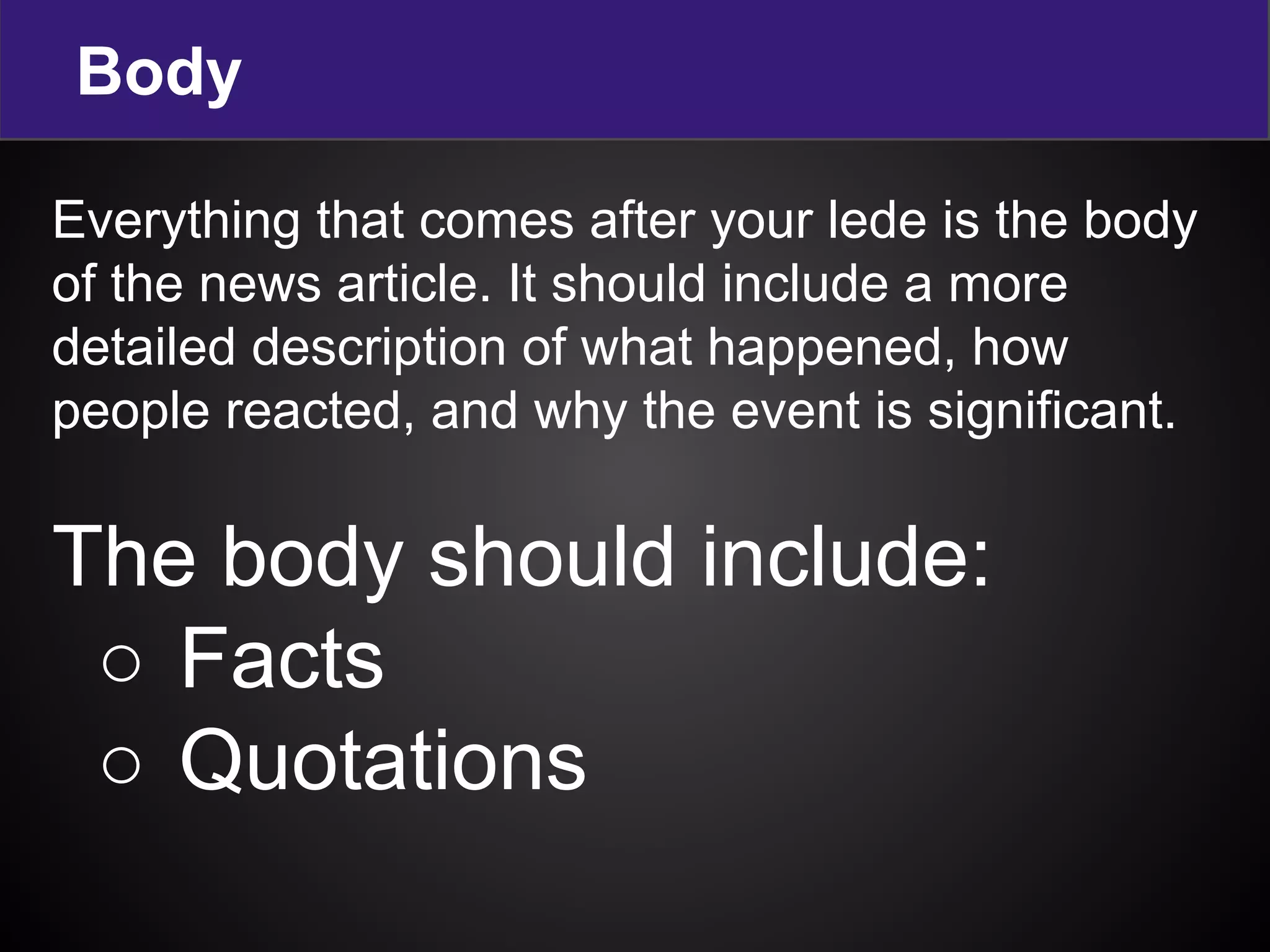 Basic News Article Structure | PDF