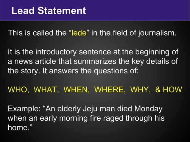 Basic News Article Structure | PDF