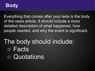 Basic News Article Structure | PDF