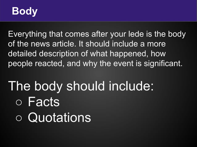 Basic News Article Structure | PDF