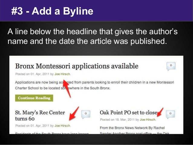 Basic News Article Structure
