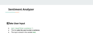 Sentiment Analyzer using Artificial Intelligence | PPTX