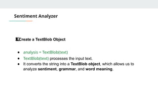 Sentiment Analyzer using Artificial Intelligence | PPTX