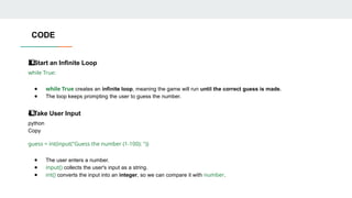 Number Guessing Game using Artiifcal intelligence | PPTX