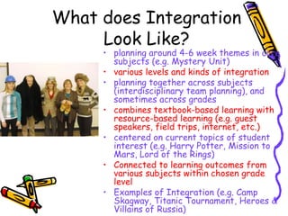 Week 3A: Powerful Learning Through Integration | PPTX