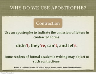 Week 3 apostrophe and "" mark | PPT