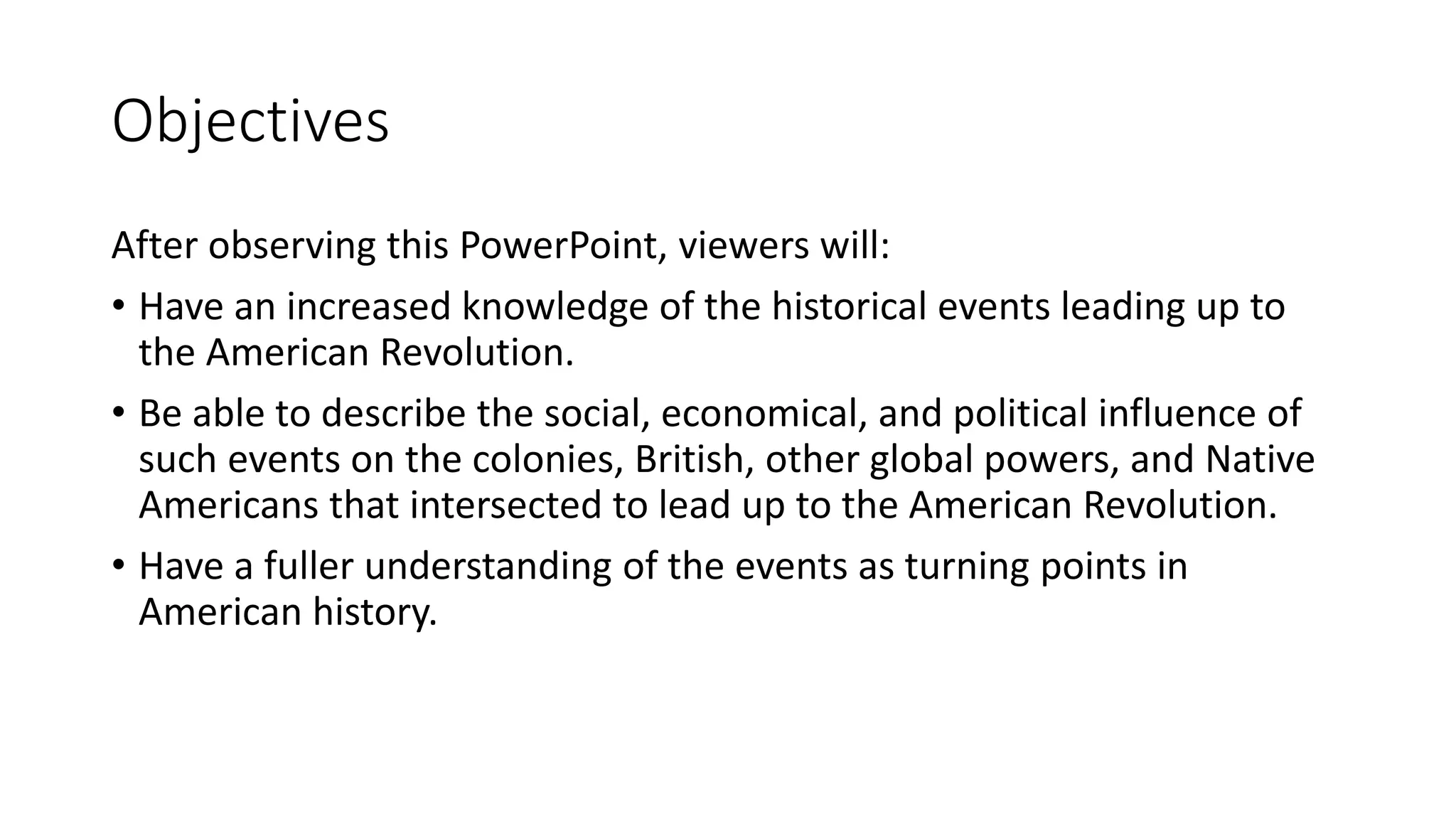 Week 3 - American Revolution | PPT