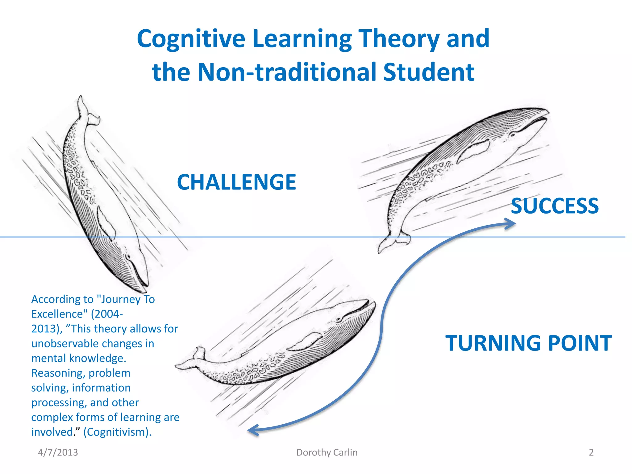 Cognitive learning and the non-traditional student | PPTX | Education