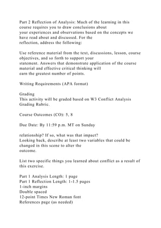 Week 3 Assignment 1 Conflict AnalysisDue Monday by 159a.docx ...