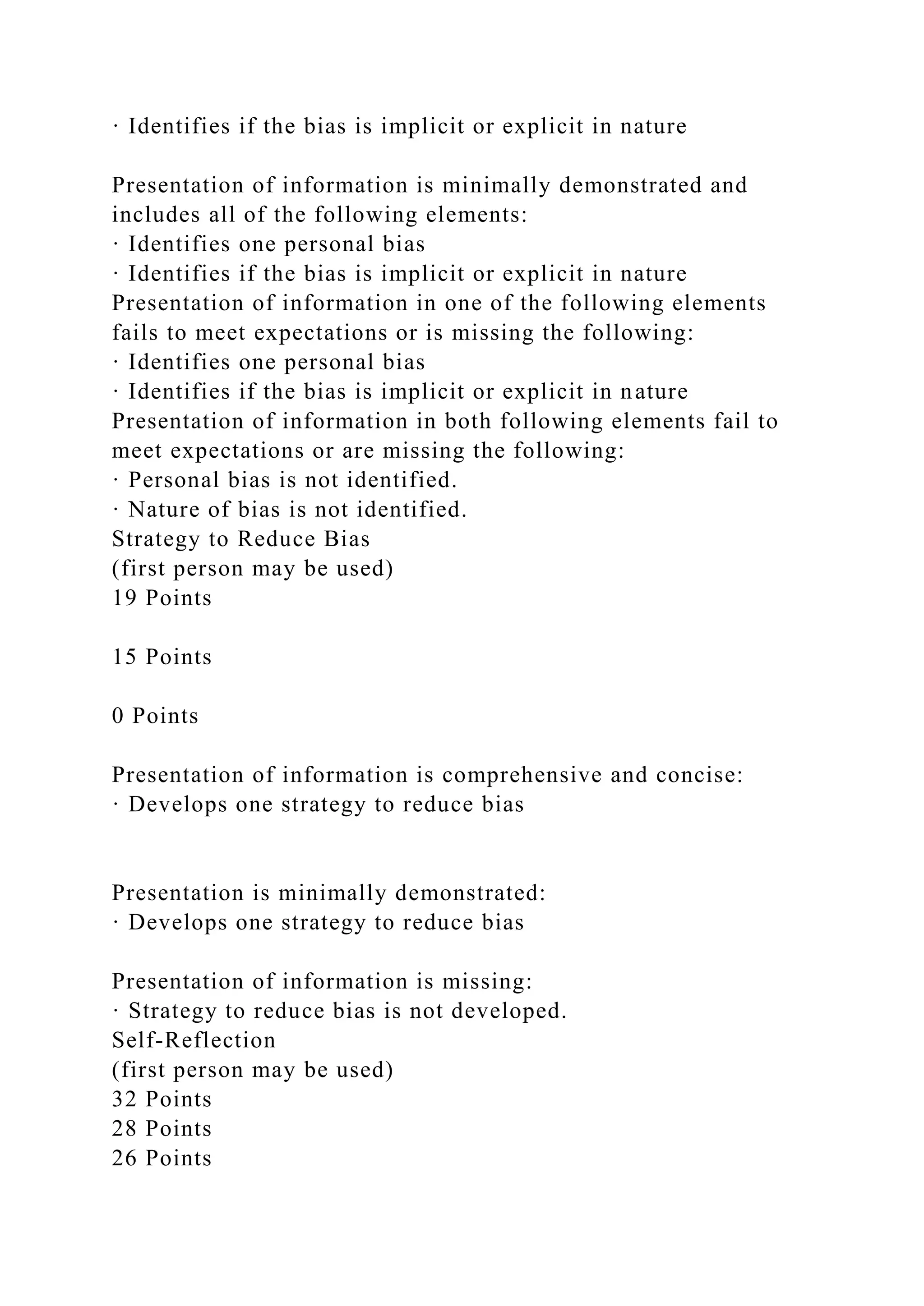 Week 3 Assignment Addressing BiasGuidelines with Scoring Rubric.docx