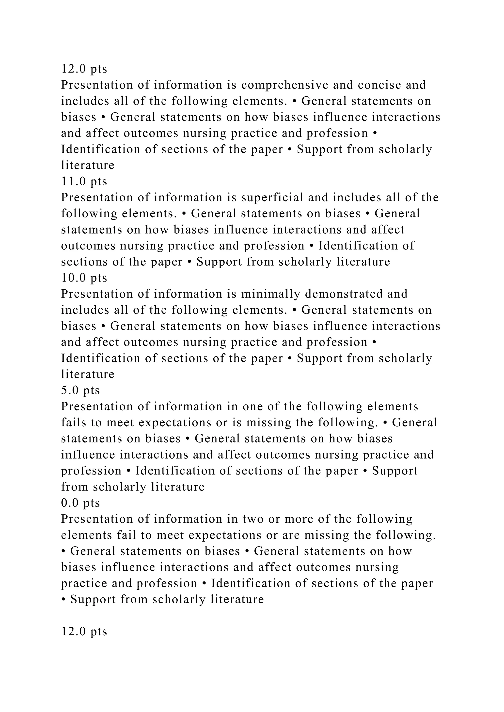 Week 3 Assignment Addressing BiasGuidelines with Scoring Rubric.docx