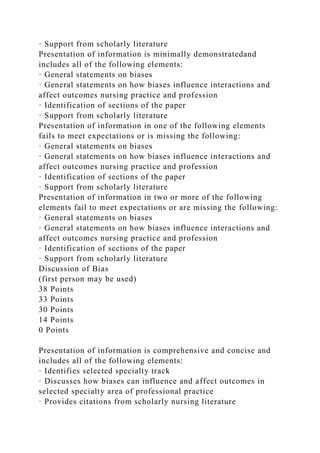 Week 3 Assignment Addressing BiasGuidelines with Scoring Rubric.docx